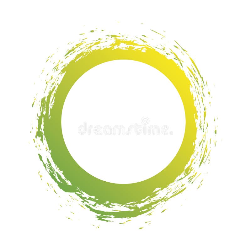Modern Circle Frame Green and Splash Vector Design Stock Vector ...
