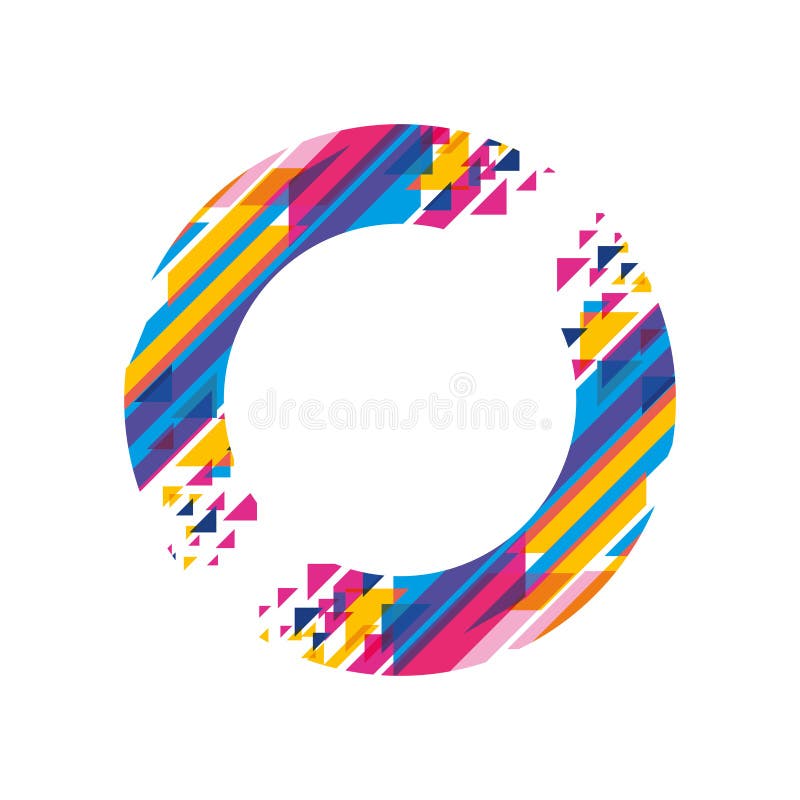 Modern Circle Frame Multicolored and Striped Vector Design Stock Vector ... Modern Circle Frame Multicolored and Striped Vector Design Stock Vector ...