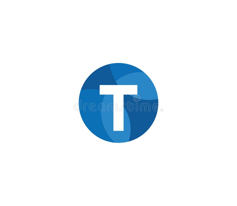 T Alphabet Circle Logo Design Concept Stock Vector - Illustration of ...