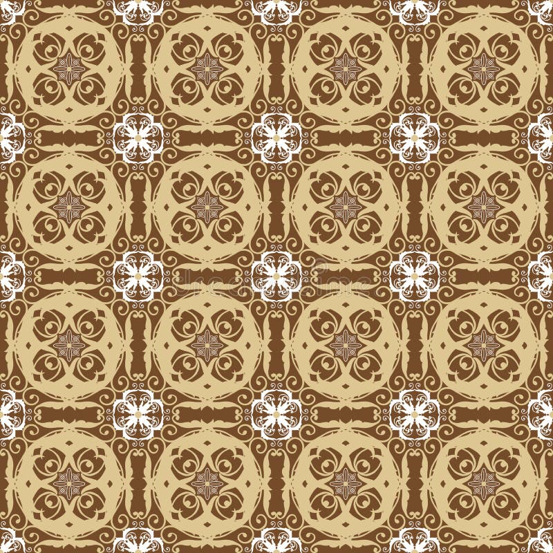 Modern Circle Motifs on Javanese Batik with Smooth Mocca Color Design ...