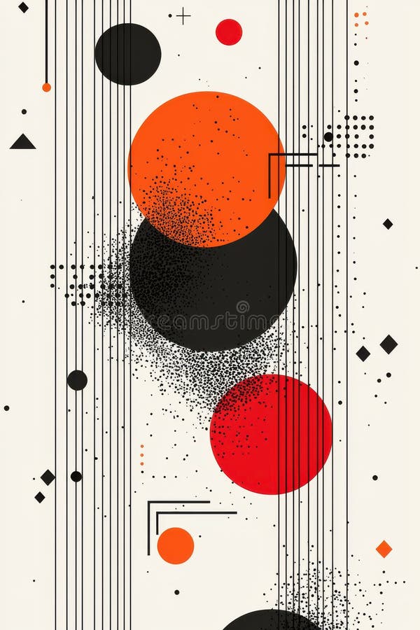 Modern Circles with Linear Patterns. Stock Illustration - Illustration ...
