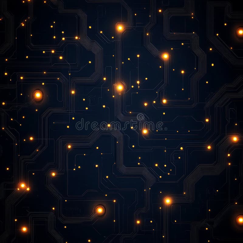 A Modern Circuit Board Design Featuring Sleek Lines and Dots Set ...
