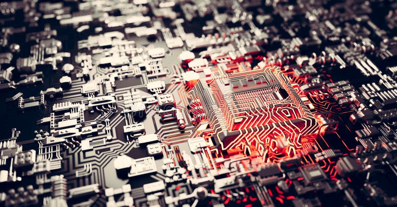 Modern Circuit Board, Hardware Stock Photo - Image of computer ...