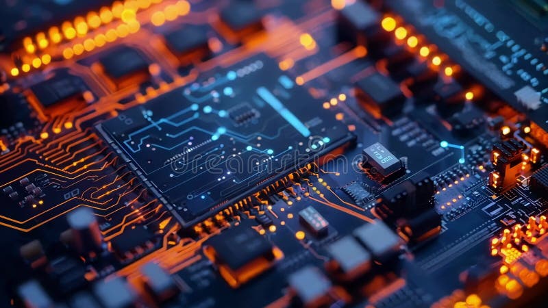 Modern Circuit Board Showing Innovative Engineering and Technology ...