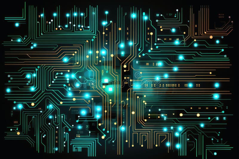 A Modern Circuit Design Technology for Cyberspace Stock Illustration ...