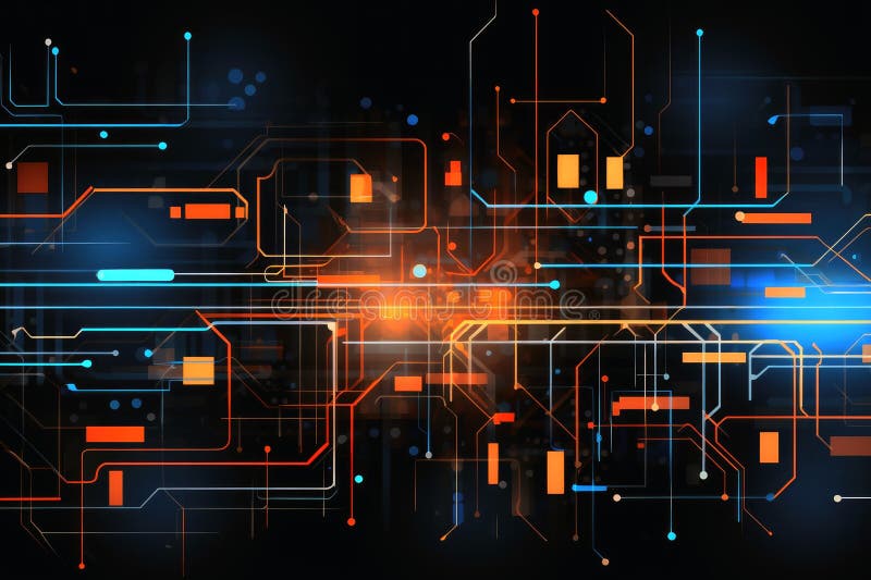 Modern Circuit Board Design with a Circular HUD Connection Concept ...