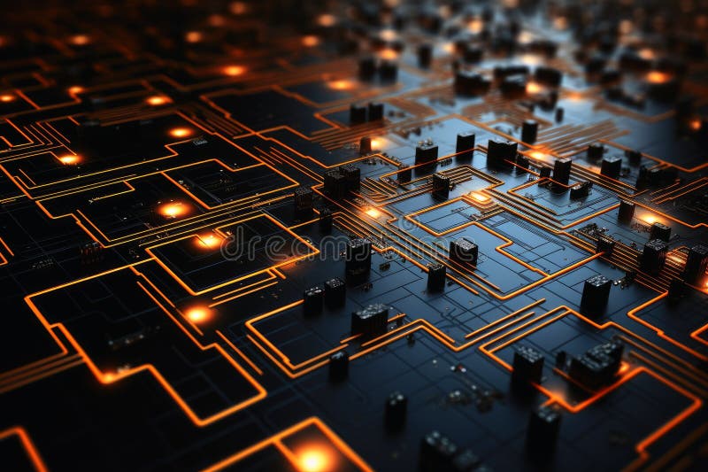 A Modern Circuit Design Technology for Cyberspace Stock Illustration ...