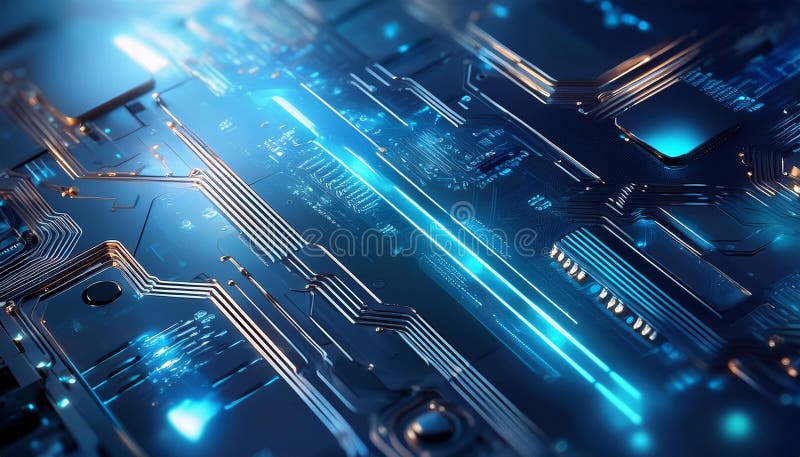 Modern Circuit Technology Background for Slides and Certificates Stock ...