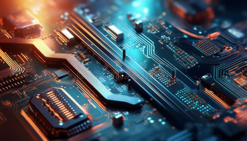 Modern Circuit Technology Background for Slides and Certificates Stock ...