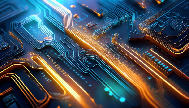 Modern Circuit Technology Background for Slides and Certificates Stock ...