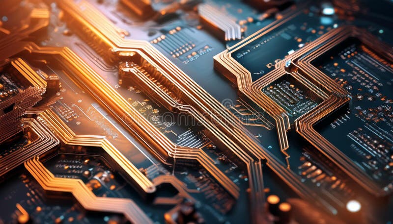 Modern Circuit Technology Background for Slides and Certificates Stock ...