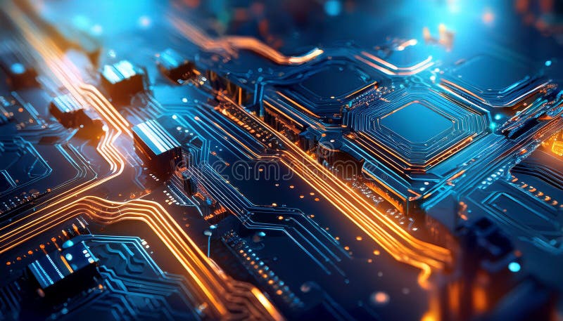 Modern Circuit Technology Background for Slides and Certificates Stock ...