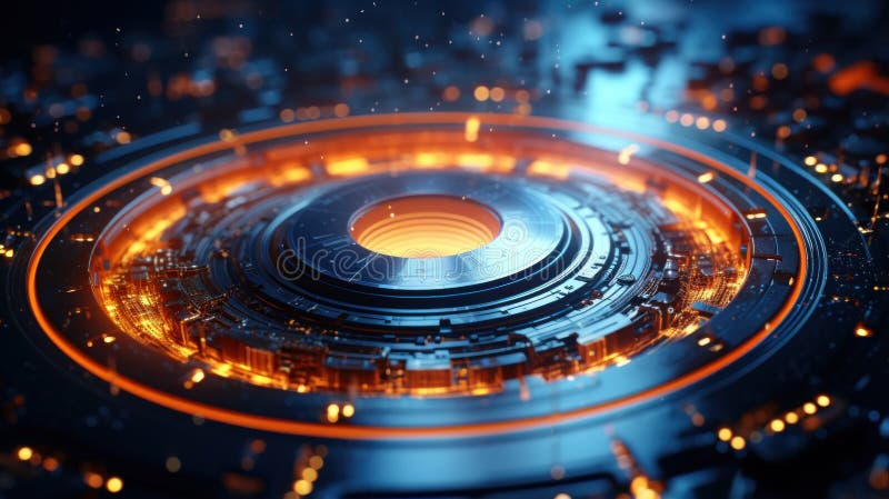 Modern Circular Brilliance - Futuristic Visual Composition of Geometric ...