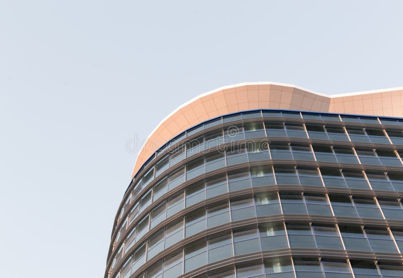 Modern Circular Building Against Clear Sky Stock Image - Image of ...