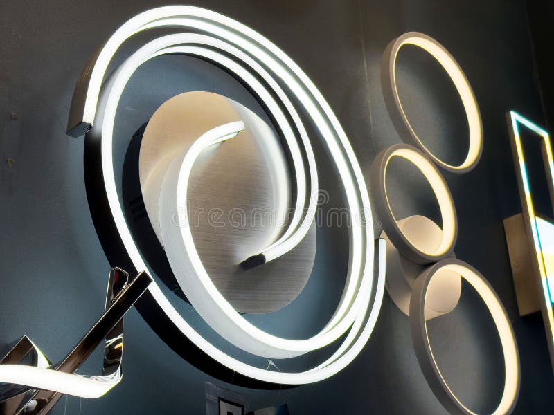 Modern Circular Led Wall Lights Design for Stylish Interior Decor Stock ...