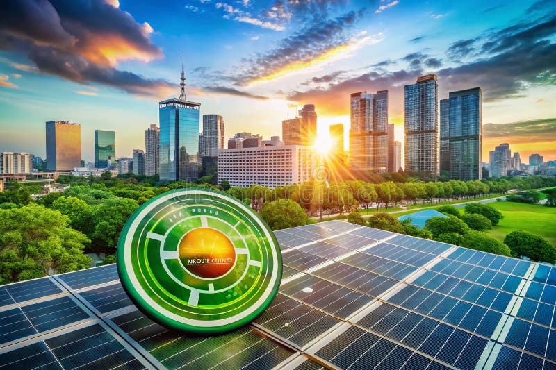 Modern Circular Solar Panel Logo Design a Sustainable Energy Solution ...