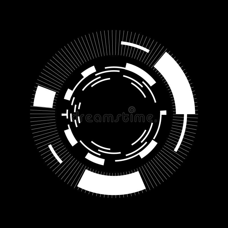 Circular Line Based Tech Shapes Stock Illustrations – 7 Circular Line ...