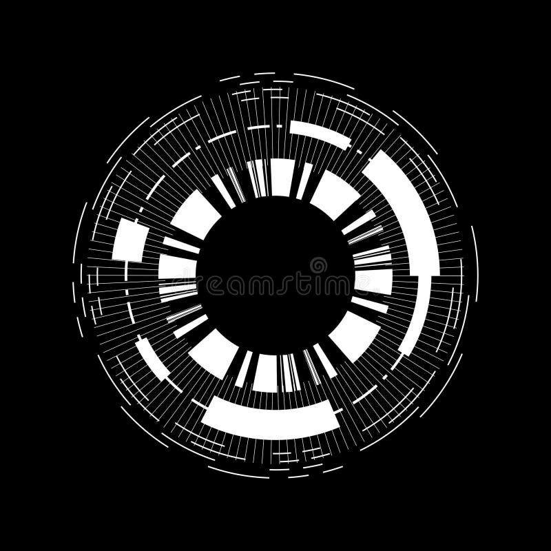 Modern Circular Tech Shapes: Perfect for Digital Graphics Stock Vector ...