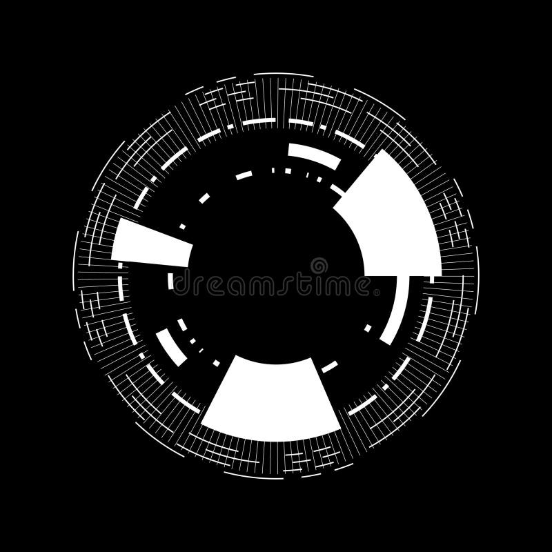 Modern Circular Tech Shapes: Perfect for Digital Graphics Stock Vector ...