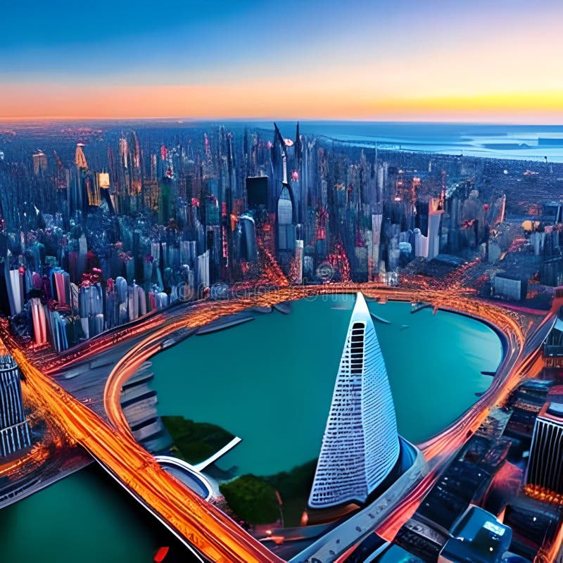 Modern city architecture stock illustration. Illustration of skyline ...