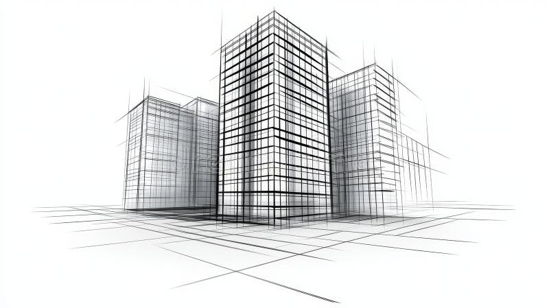 Modern City Architecture, Focusing on Urban Development, Includes ...