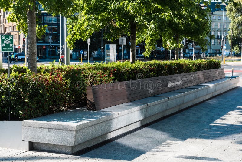 The modern city bench stock image. Image of city, design - 255540977