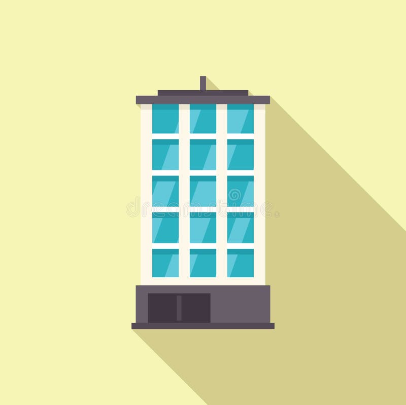 Modern City Building with Glass Windows Casting a Long Shadow Stock ...