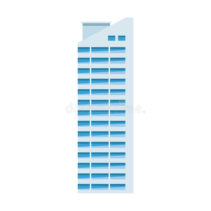 Modern City Building Icon, Flat Design Stock Vector - Illustration of ...