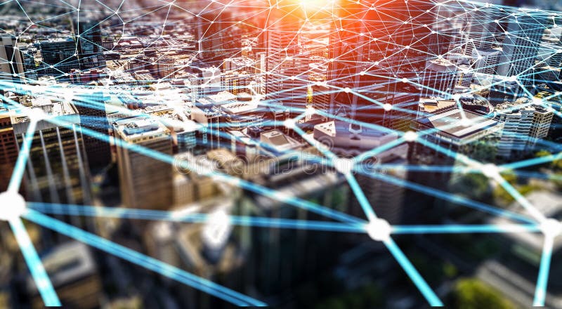 Wireless Communication and Networking Stock Illustration - Illustration ...