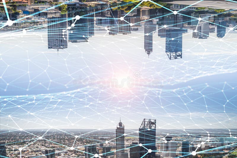 Wireless Communication and Networking Stock Illustration - Illustration ...