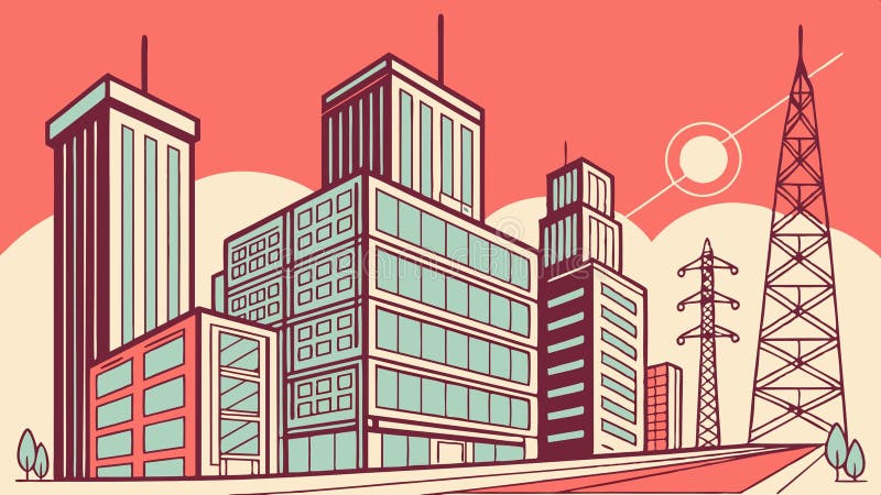 Modern City Buildings, Contemporary Urban Skyline Vector Design ...