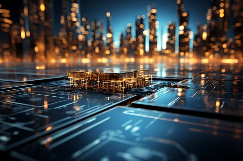 Modern City , Connection Concept , Abstract Communication Technology ... Modern City , Connection Concept , Abstract Communication Technology ...