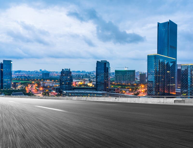 The Modern City Construction and Road Stock Image - Image of freeway ...