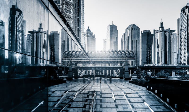 The Modern City Construction and Road Stock Image - Image of city ...