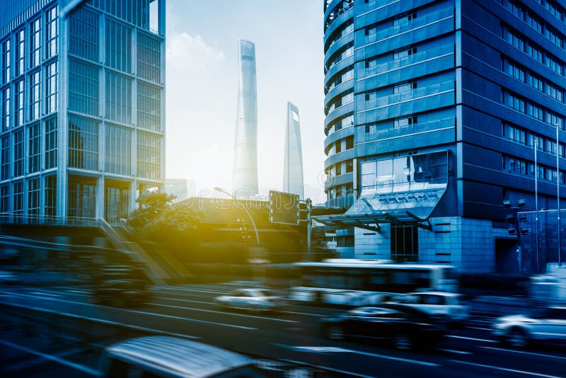 The Modern City Construction and Road Stock Photo - Image of busy ...
