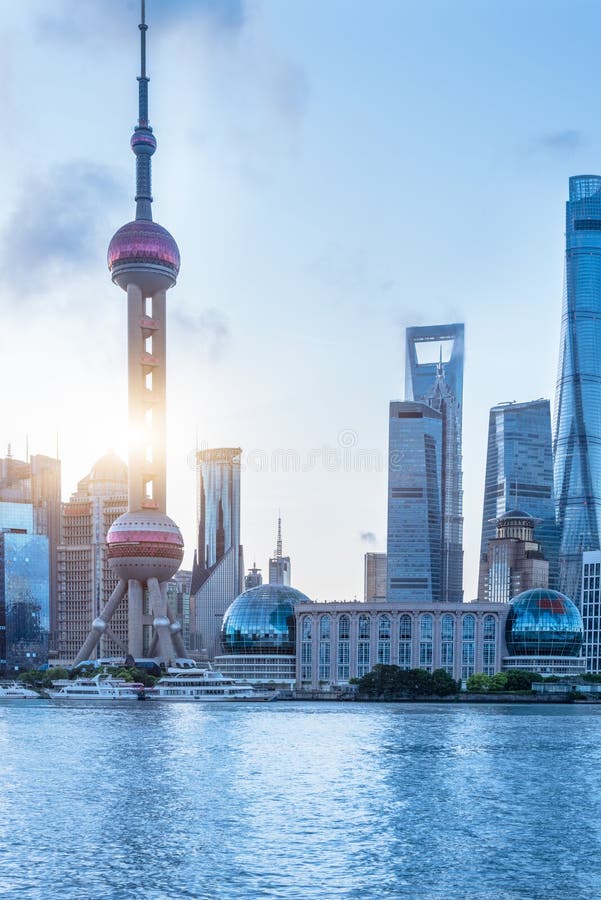 The Modern City Construction, Shanghai Stock Image - Image of asia ...