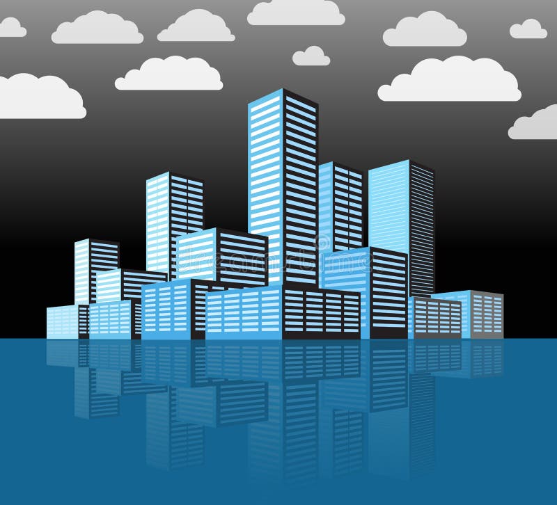 Modern city district stock vector. Illustration of point - 26008329