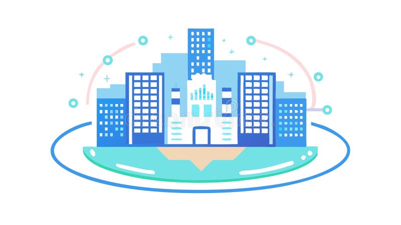 Modern City Landscape, Smart Urban Living. Vector Design Generative AI ...