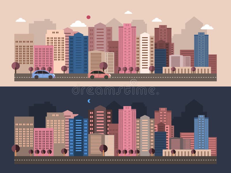 Modern city life stock vector. Illustration of metropolitan - 66986667