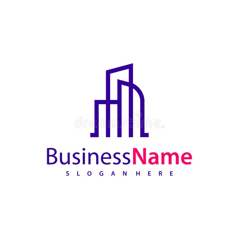 Modern City Logo Design Vector Illustration, Creative Building Logo ...