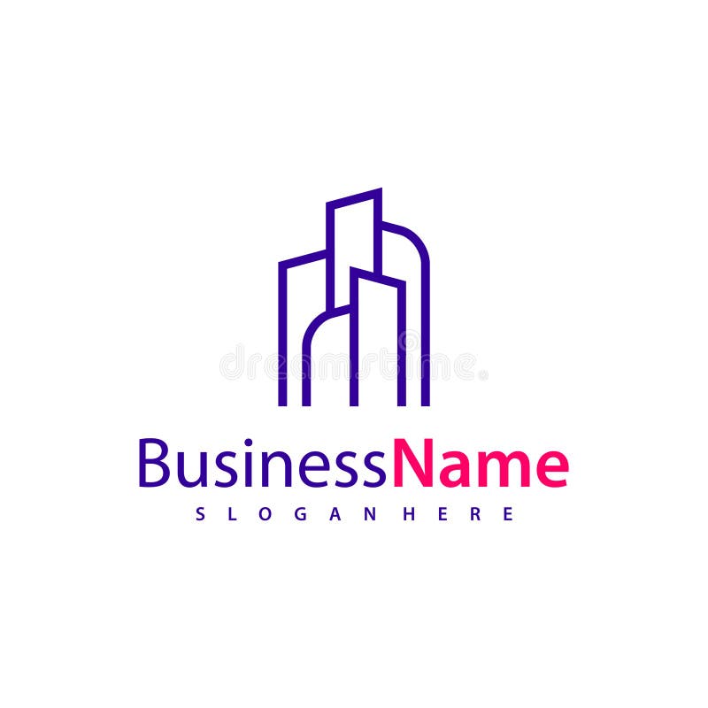 Modern City Logo Design Vector Illustration, Creative Building Logo ...