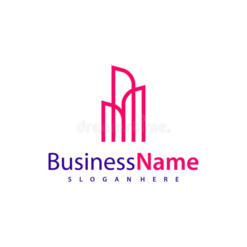 Modern City Logo Design Vector Illustration, Creative Building Logo ...