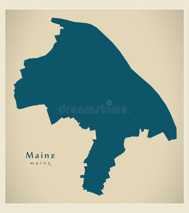 Modern City Map - Mainz City of Germany DE Stock Vector - Illustration ...
