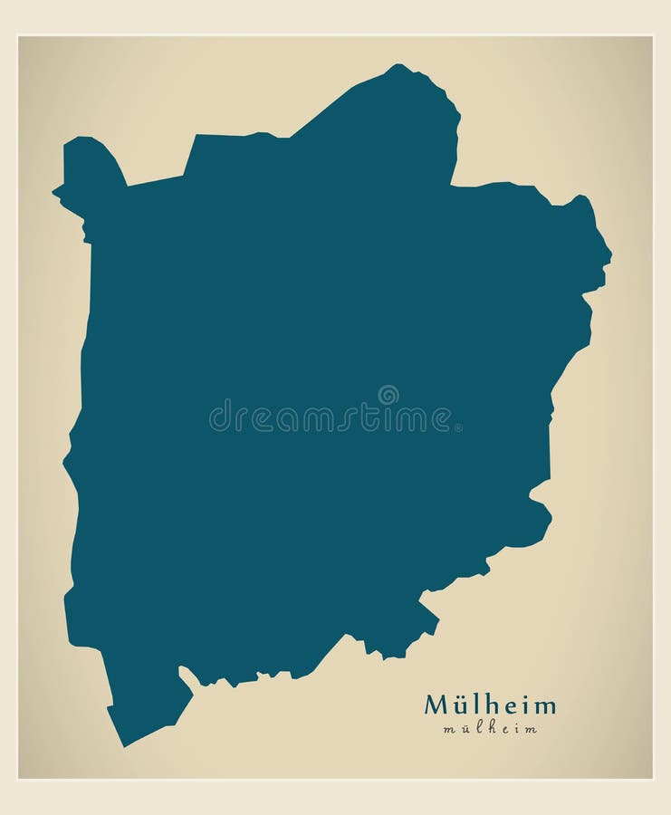 Modern City Map - Mulheim City of Germany DE Stock Vector ...