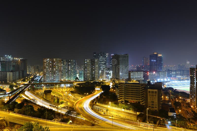 Modern city at night stock photo. Image of hongkong, cityscape - 19429754
