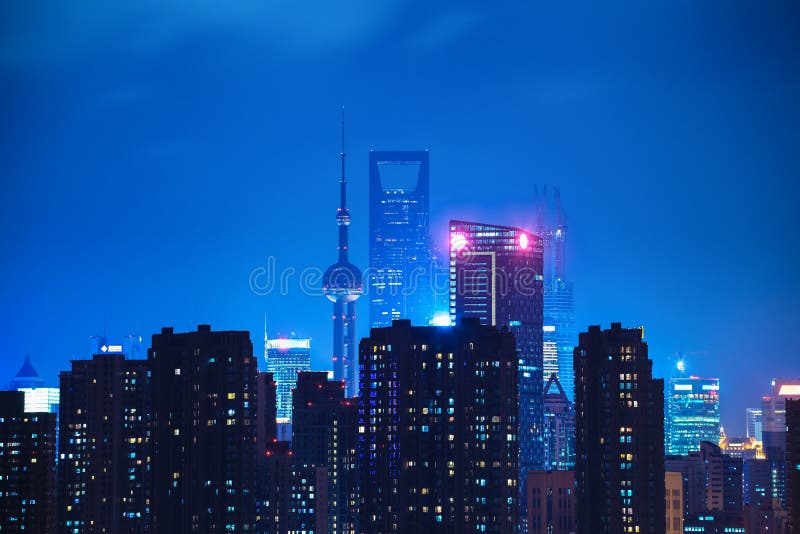 Modern city at night stock photo. Image of residential - 29103198