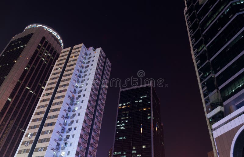 Modern city at night stock photo. Image of high, famous - 34745574