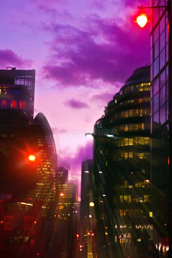 Modern city at night stock image. Image of blur, decked - 6637049