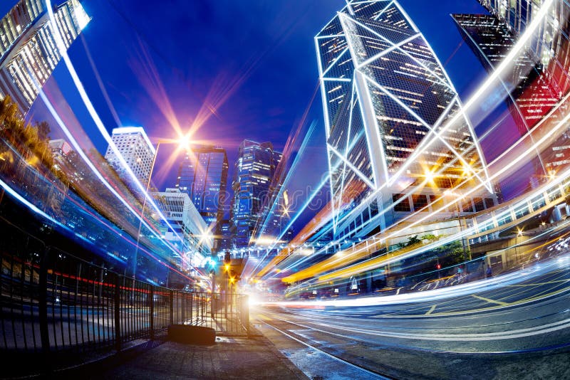 Modern city at night stock photo. Image of city, moving - 33228818