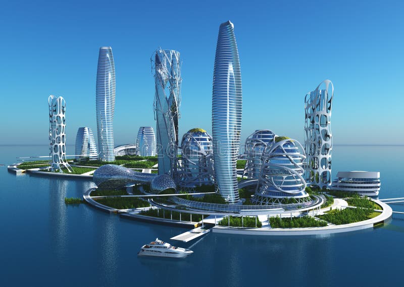 Modern city stock illustration. Illustration of modern - 191286772